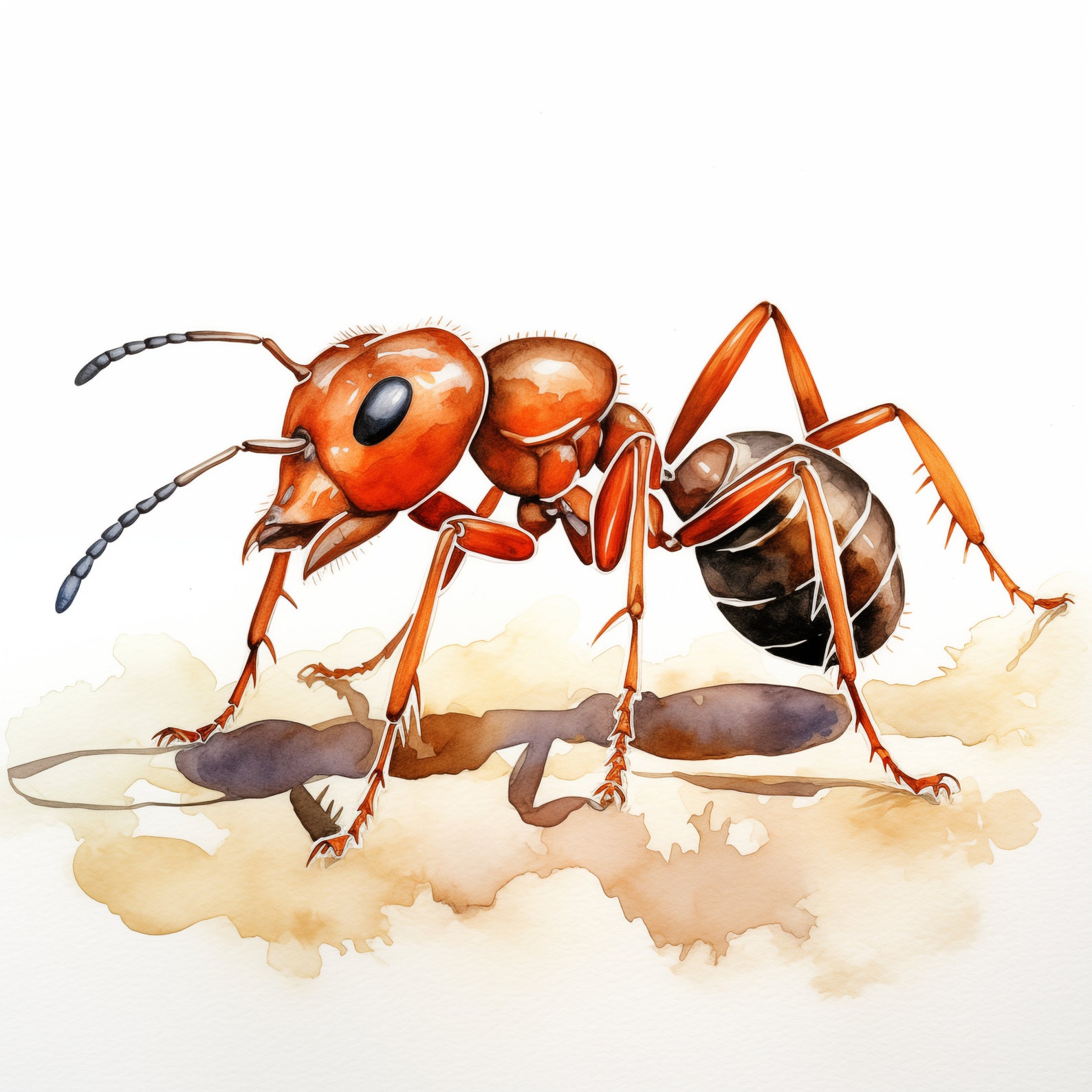 10 Ant, Ant JPG, Watercolor Clipart, High Quality Jpgs, Digital ...