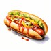 Hot Dog Clipart, American Hotdog, Fast Food Images, 10 Watercolor Clip ...