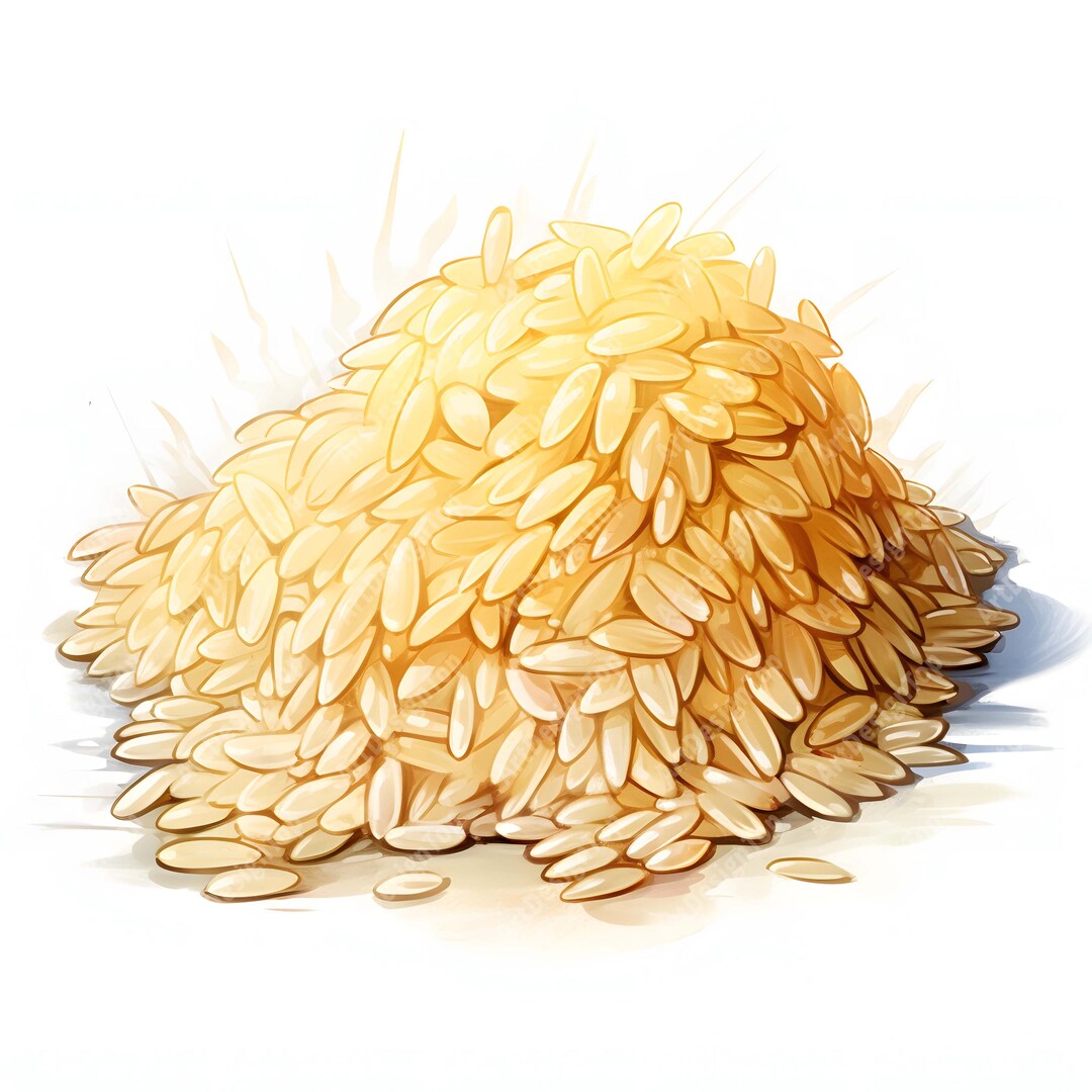 Rice Clipart, Rice Grains Images, 10 Watercolor Clip Art, Printable ...