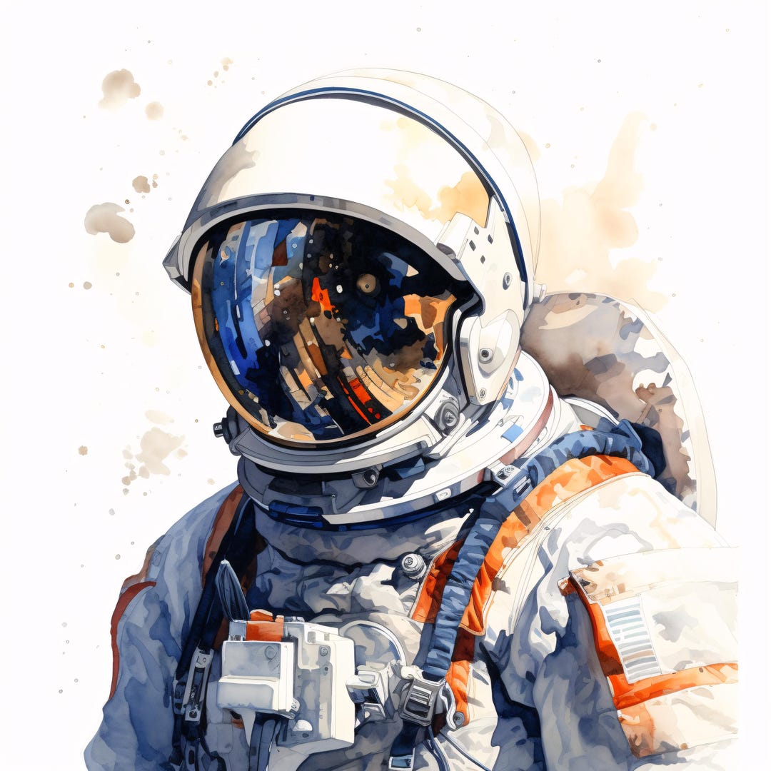 Astronaut Clipart, Space Explorer Images, 10 Watercolor Clip Art ...