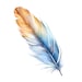 Watercolor Rainbow Feather Clipart: Bird Feather Images (jpgs) - Etsy