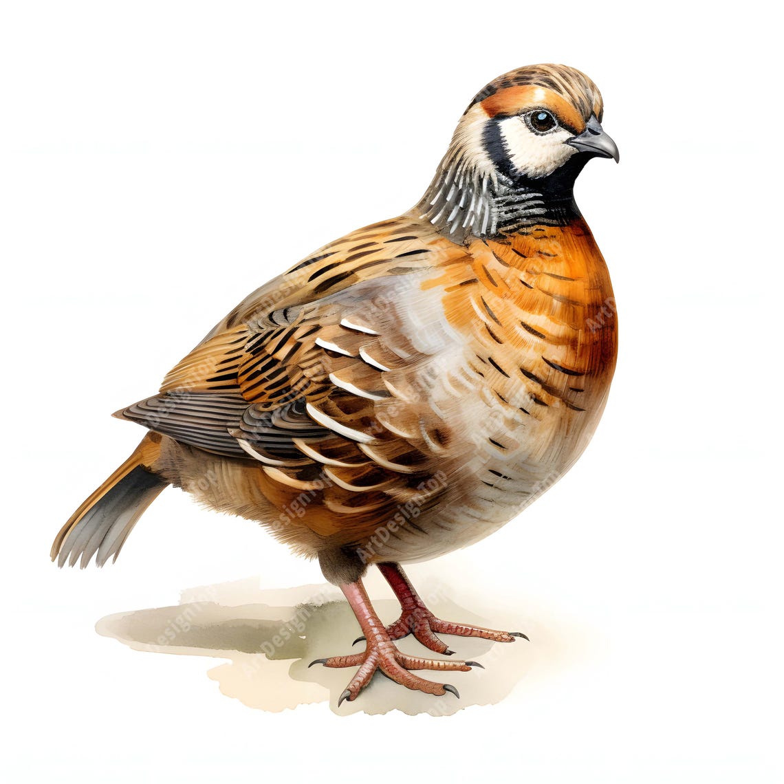 Watercolor Partridge Clipart: Bird Illustration, Commercial Use (jpgs ...