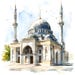 Watercolor Mosque Clipart: Islamic Church Images (JPG Digital Download ...