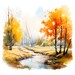 Autumn Landscape Clipart, Fall Nature Images, 10 Watercolor Clip Art ...