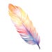 Watercolor Rainbow Feather Clipart: Bird Feather Images (jpgs) - Etsy