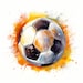 Watercolor Soccer Ball Clipart: Sport Illustrations (jpgs, Commercial ...