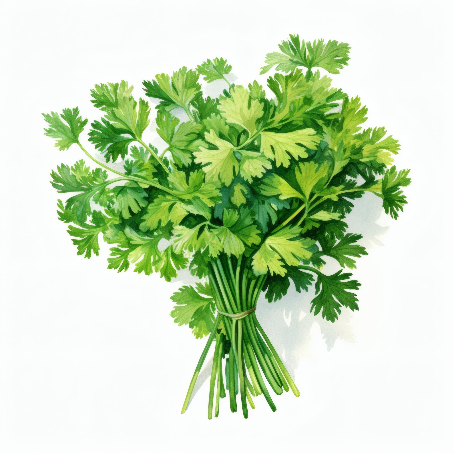 Parsley Clipart, Fresh Herb Bunch Images, 10 Watercolor Clip Art ...