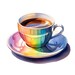 Rainbow Coffee Clipart, Colorful Coffee Images, 10 Watercolor Clip Art ...