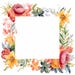Flower Frame Clipart, Floral Border Images, 10 Watercolor Clip Art ...