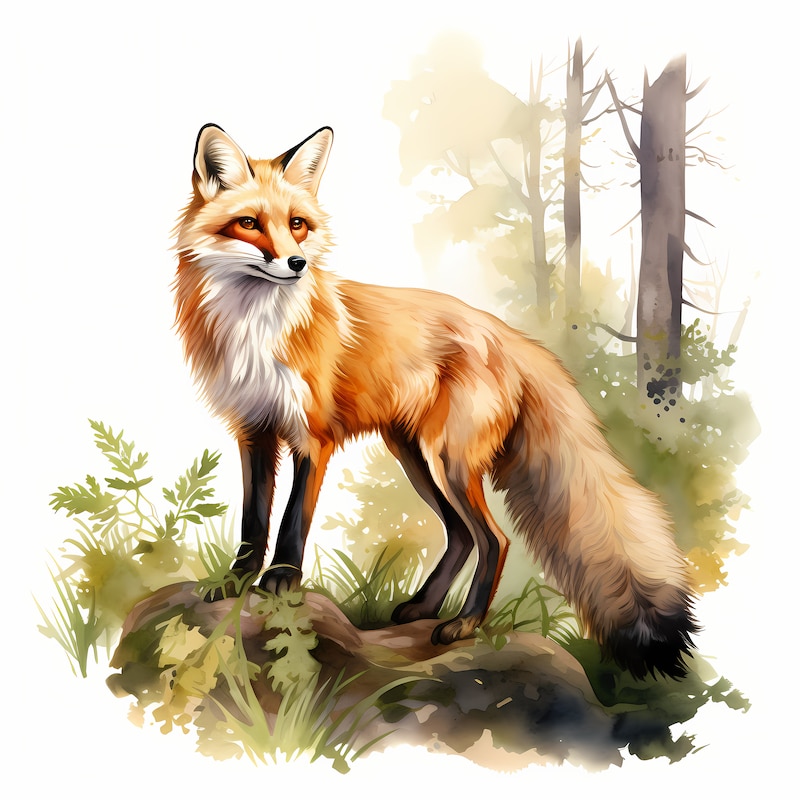 Printable Fox - Etsy