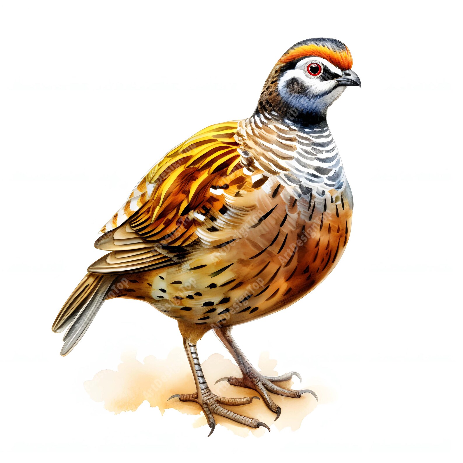 Watercolor Partridge Clipart: Bird Illustration, Commercial Use (jpgs ...