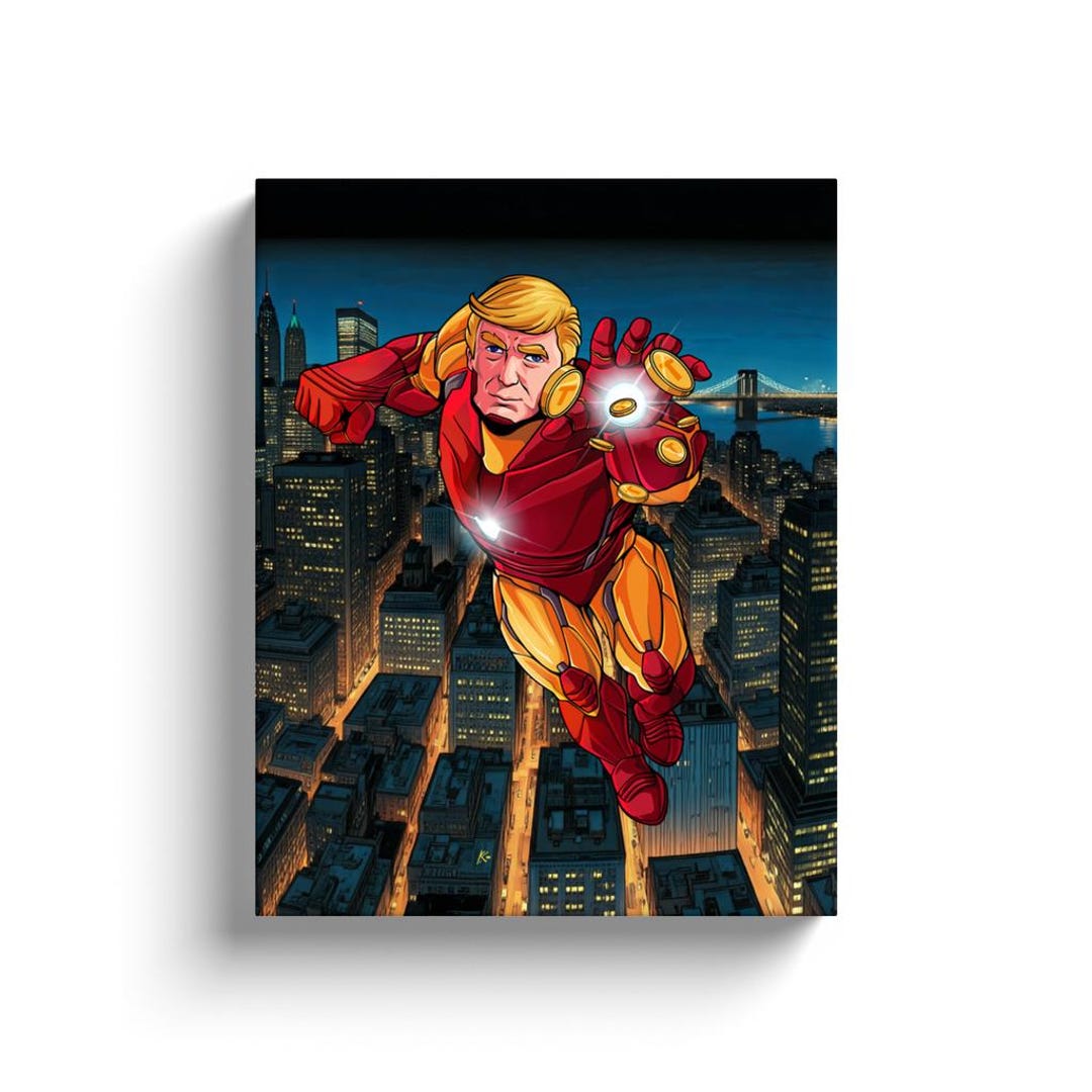 Goldman - Donald Trump as Ironman Art Print, Hero Illustration, Unique ...