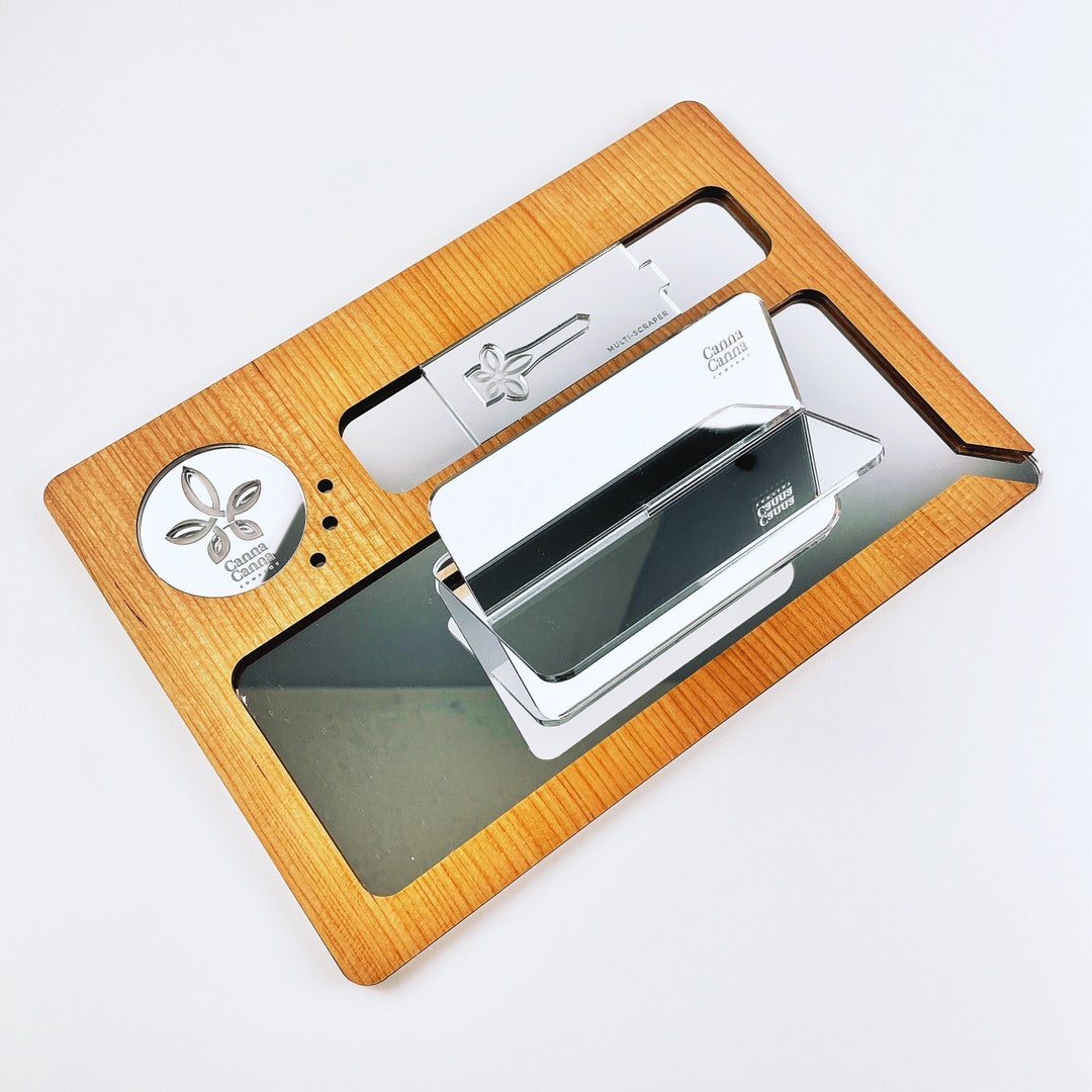 Custom Cannabis Rolling Tray Gift Set for Women and Men Wood Plastic ...