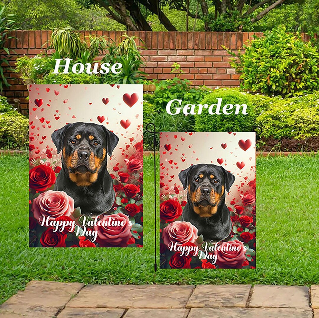 Rottweiler - Best of Breed Valentine's Day Outdoor House (28" X 40 ...