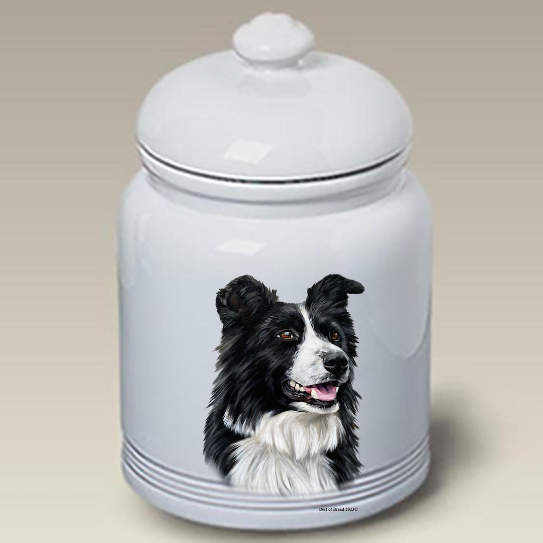 Border Collie - Best of Breeddog and Cat Ceramic Treat Jar 9" Tall Air ...