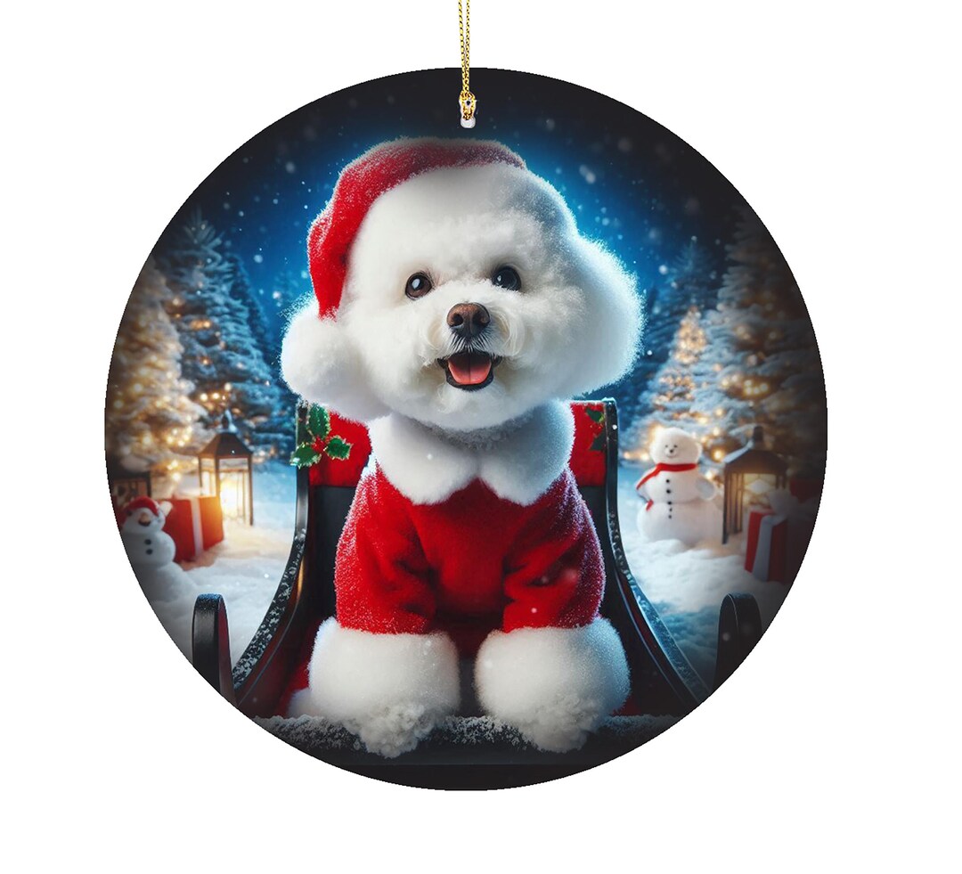 Bichon Frise - Best of Breed DCR Christmas Tree Porcelain Ornament ...