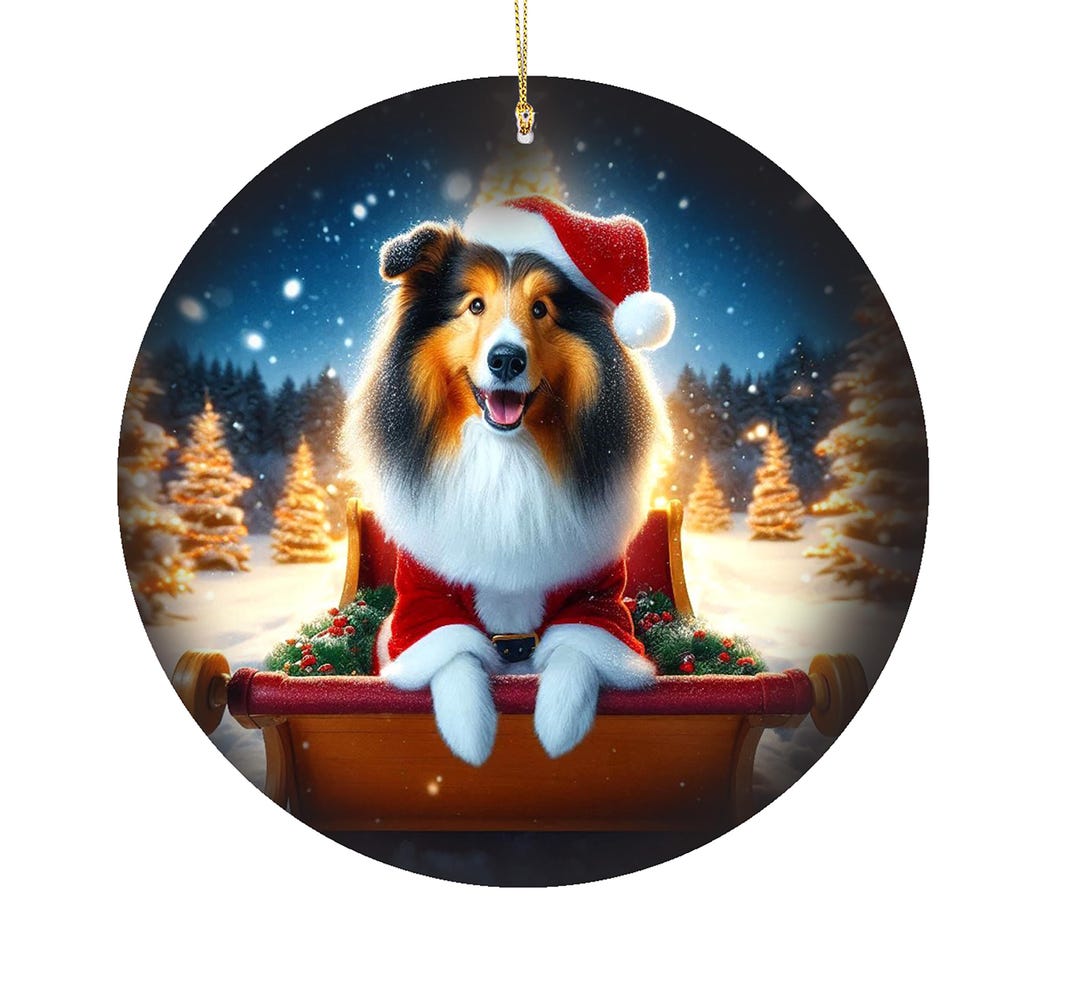 Collie Sable - Best of Breed DCR Christmas Tree Porcelain Ornament ...