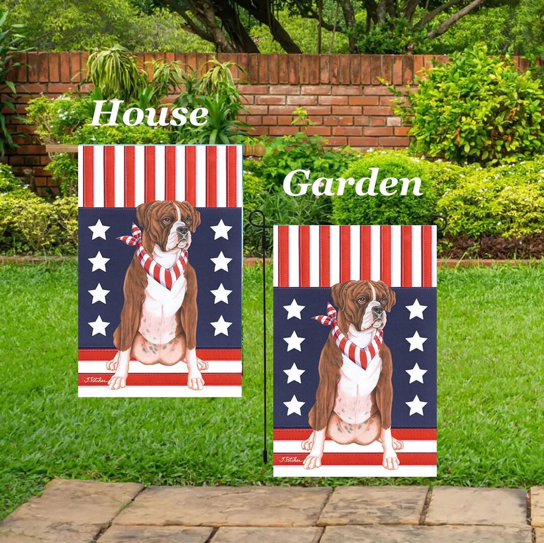 Boxer Fawn Uncropped - Best of Breed T. Pitcher Autumn Scene Outdoor ...