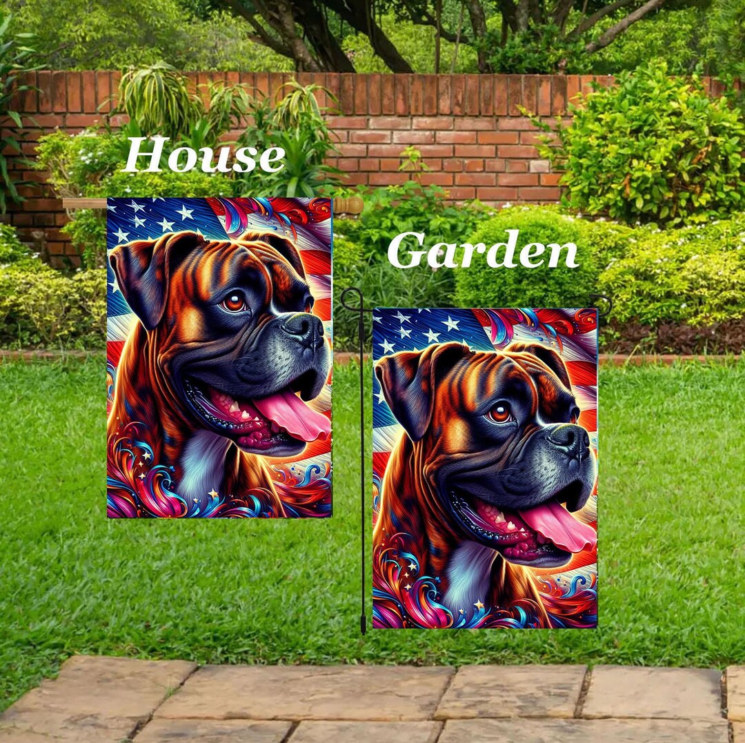 Boxer Brindle Uncropped - Best of Breed DCR Patriotic I Outdoor House ...