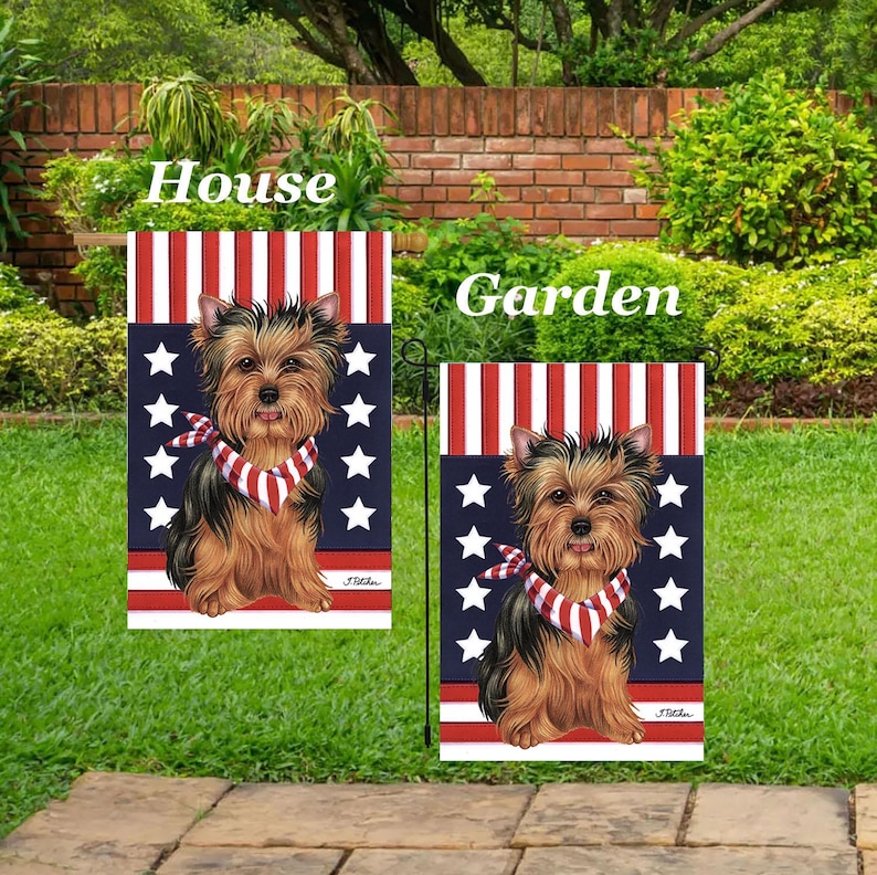 Yorkie Puppy Cut - Best of Breed T. Pitcher Autumn Scene Outdoor House ...