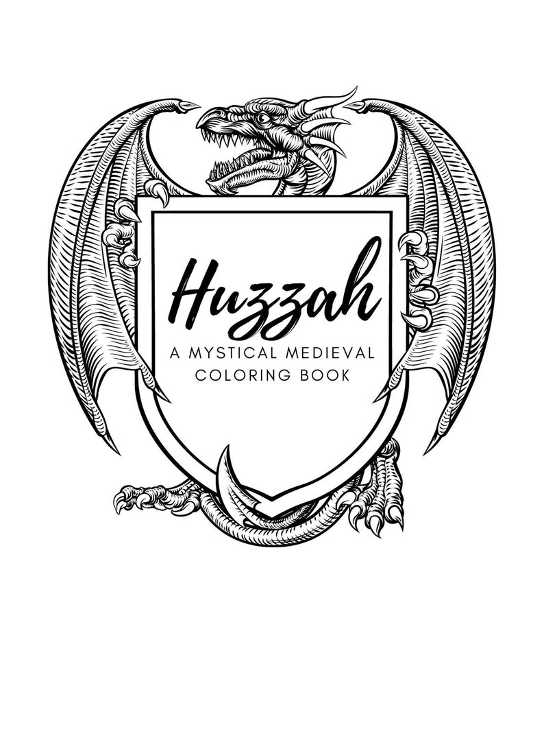 Huzzah A Mythical Medieval Coloring Book - Etsy