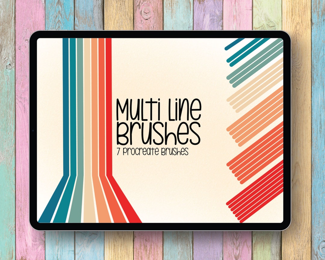 Multi Line Procreate Brushset, Digital Download, Instant Digital ...