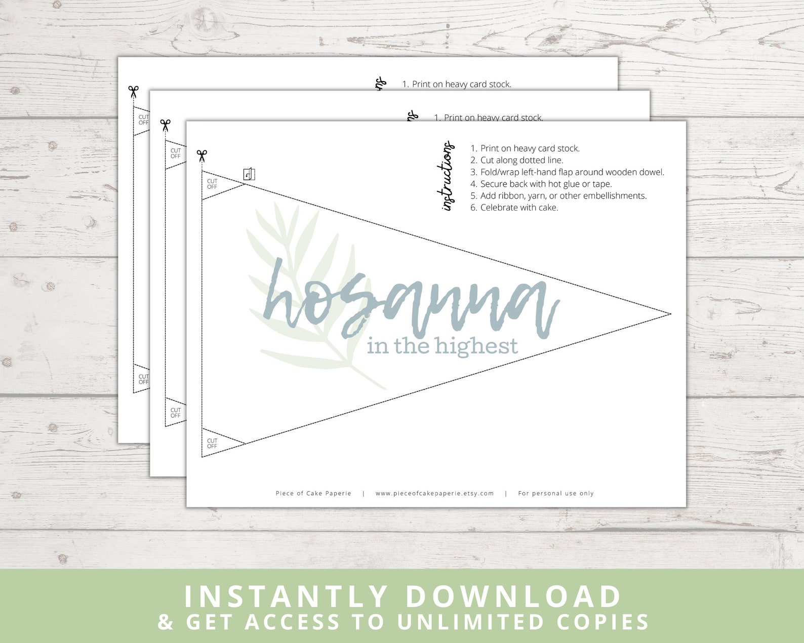Printable "hosanna in the Highest" Palm Sunday Pennant Flags | Kids ...