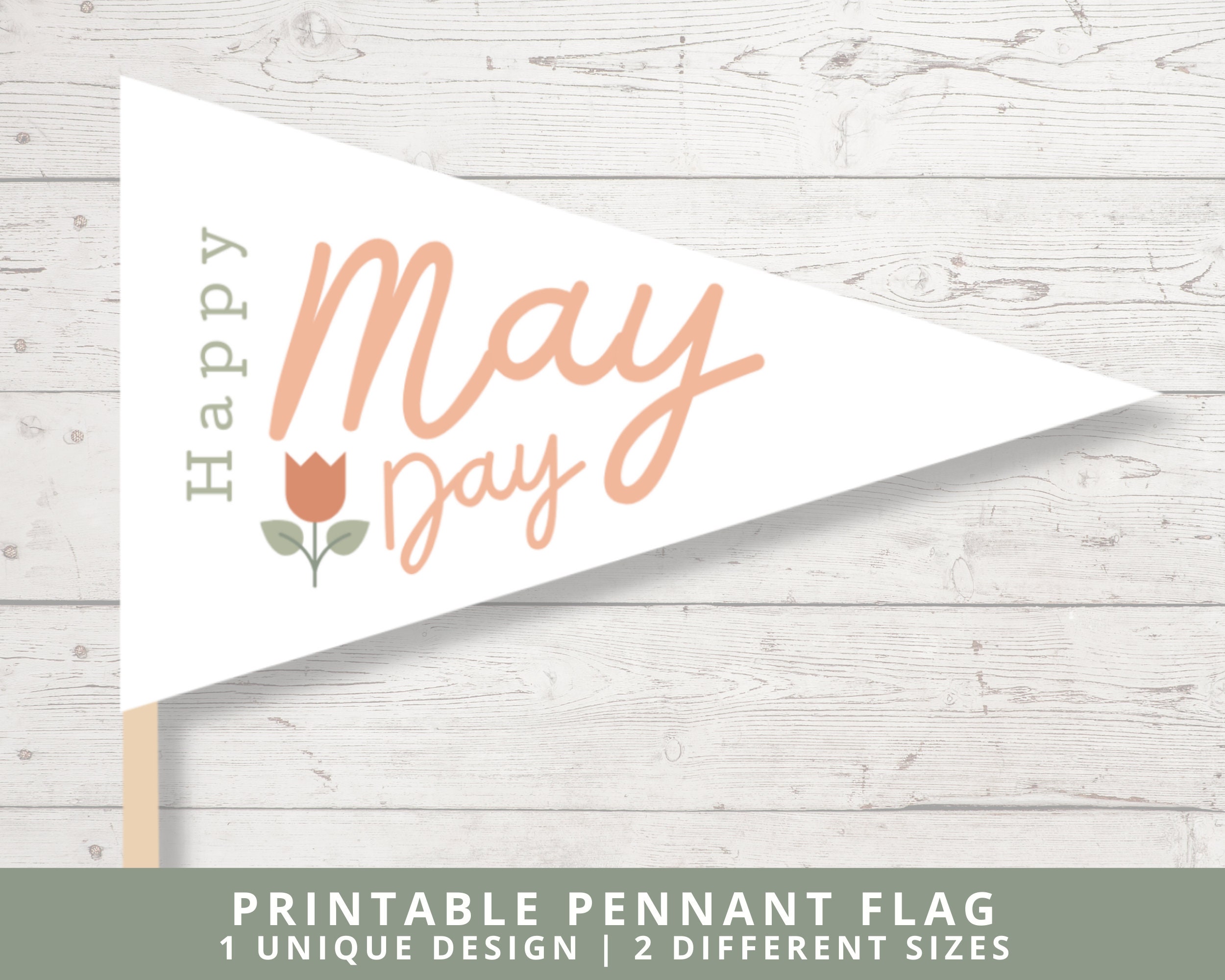 Printable May Day Pennant Flag | Gift Tag | Party Decor | Photo Prop ...