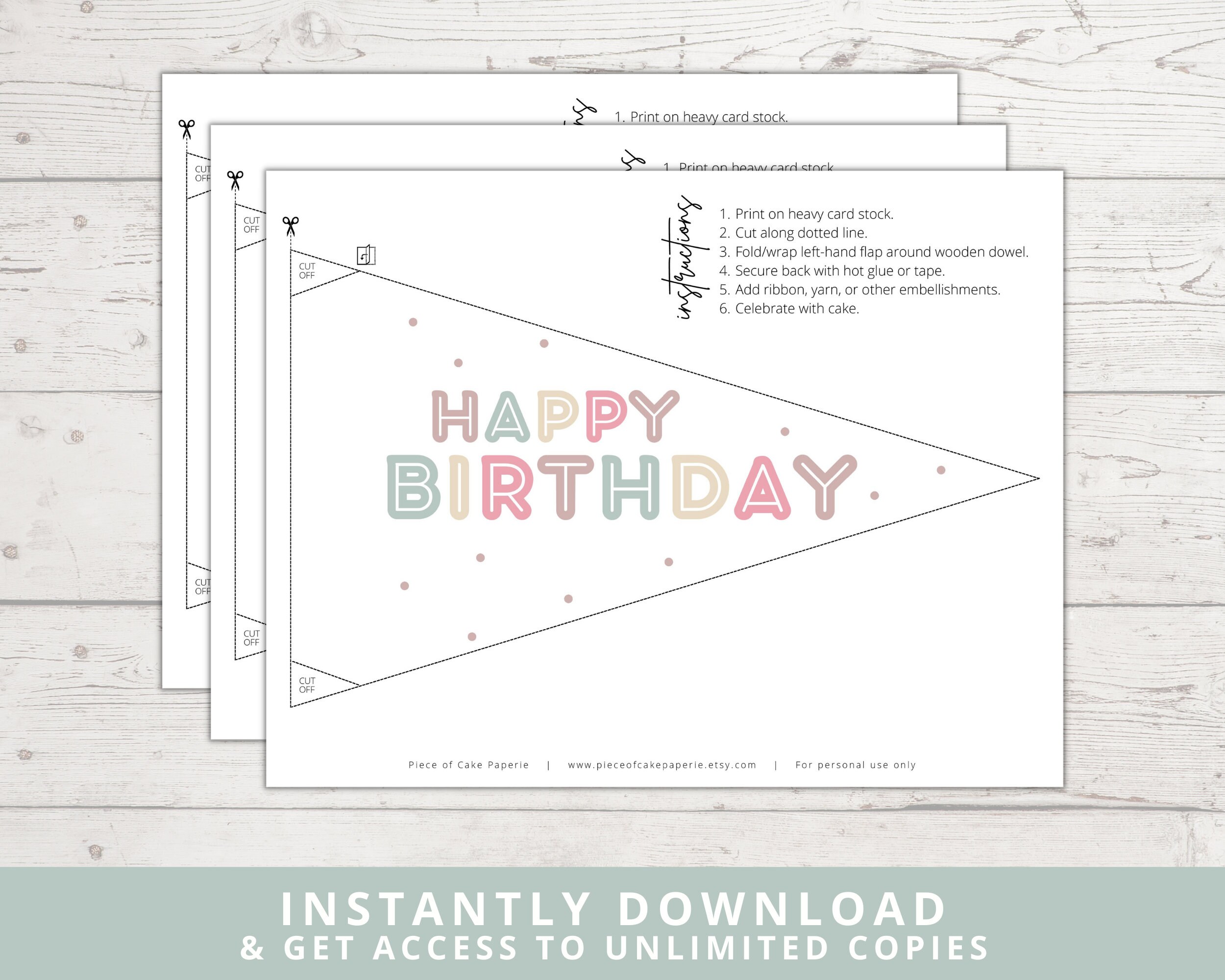 Birthday Girl Pennant Flags | Party Decor | Photo Booth Prop | Social ...