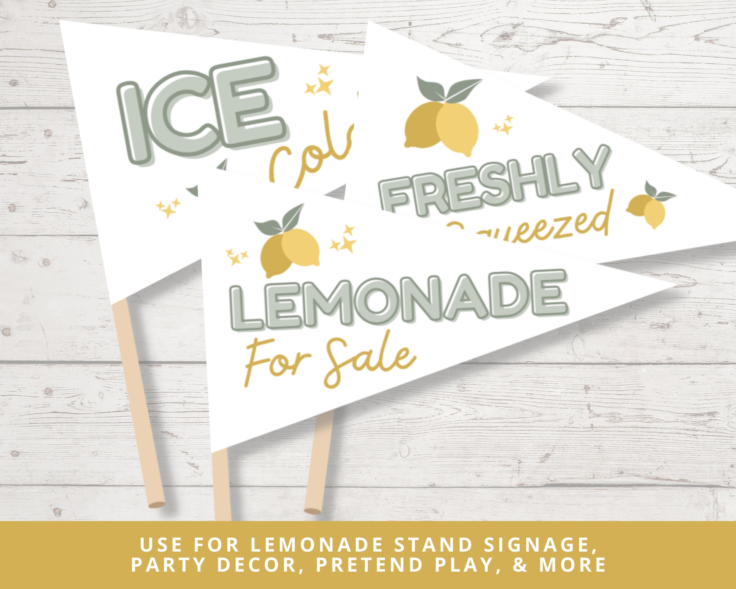 Lemonade Stand Signs | Lemonade Stand Party Decor | Lemonade Stand ...