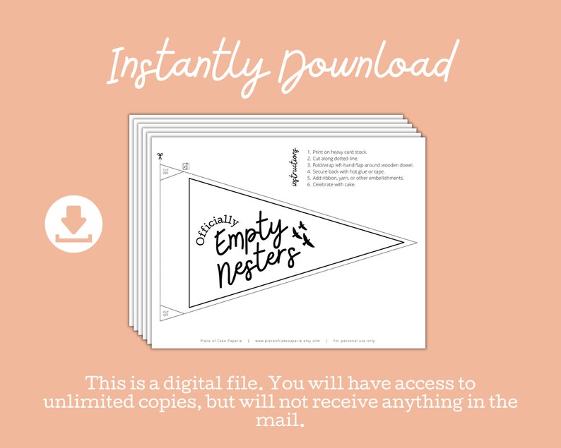 Empty Nest Announcement | "officially Empty Nesters" Sign | Printable ...