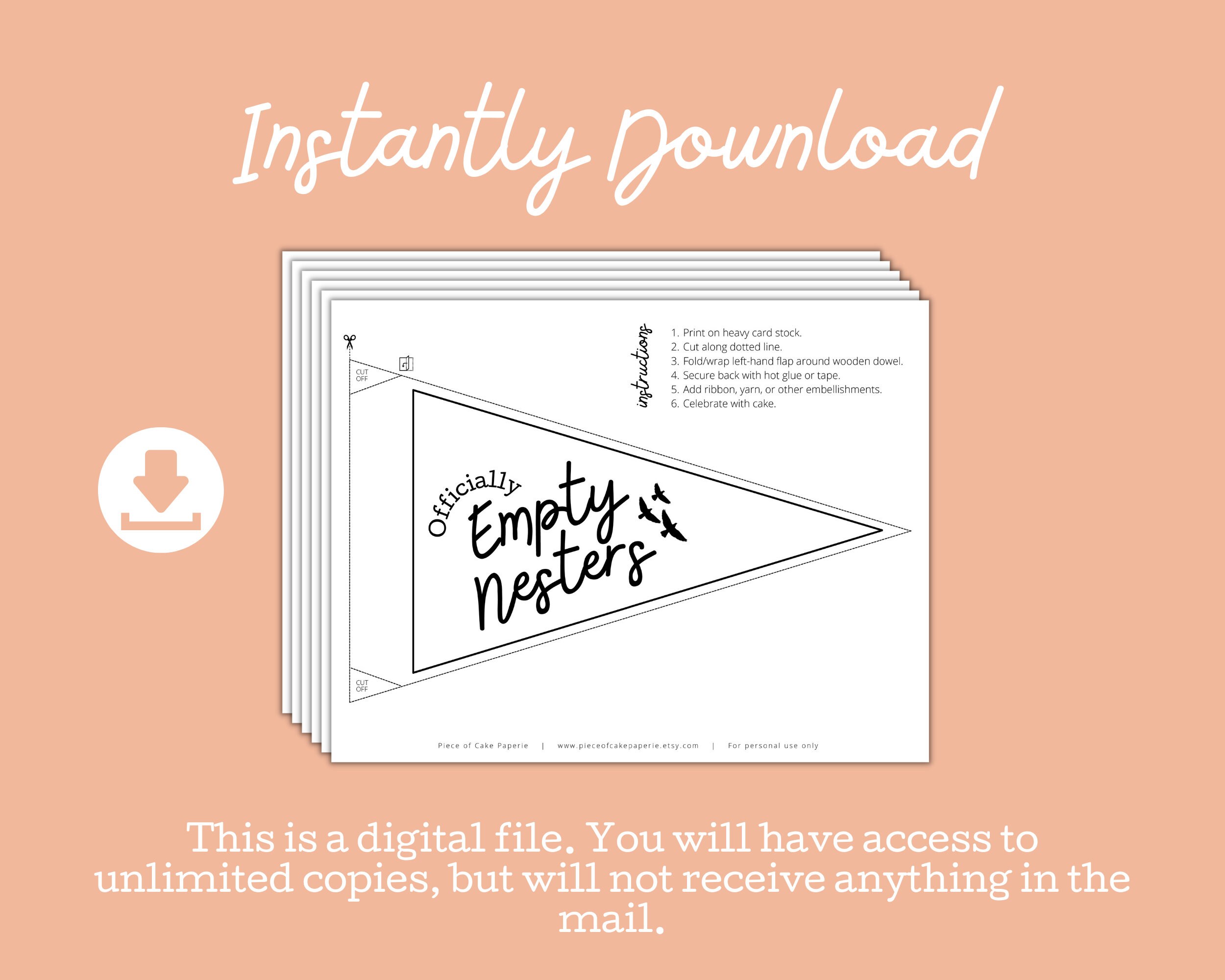 Empty Nest Announcement | "officially Empty Nesters" Sign | Printable ...