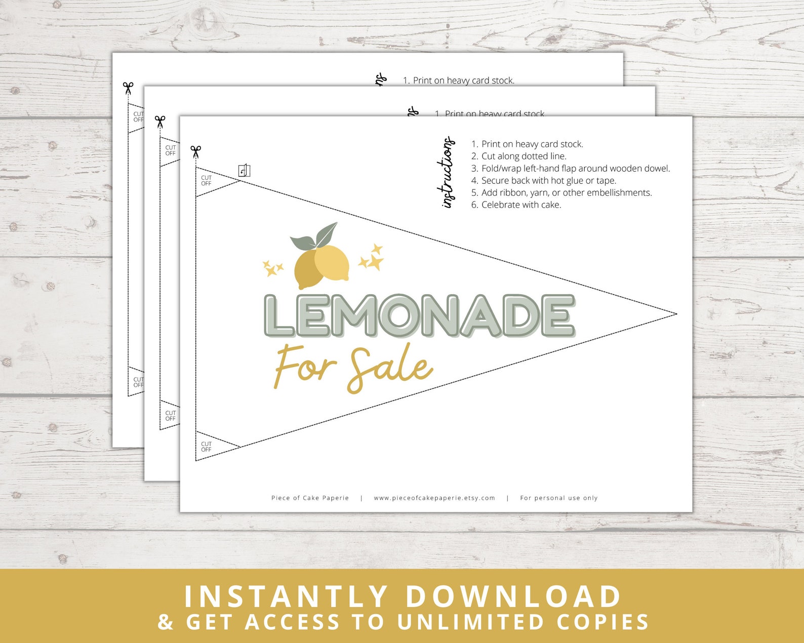 Lemonade Stand Signs | Lemonade Stand Party Decor | Lemonade Stand ...