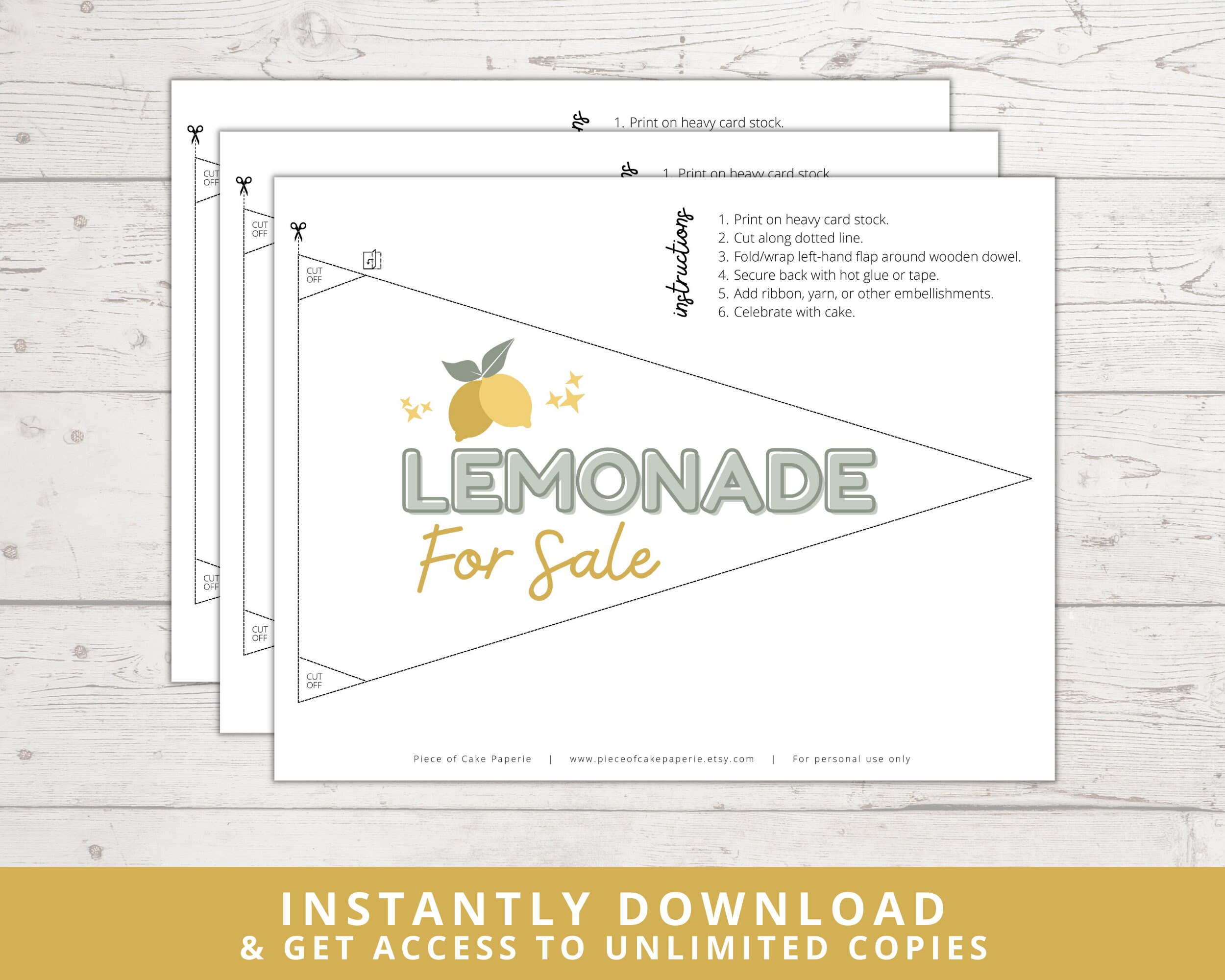 Lemonade Stand Signs | Lemonade Stand Party Decor | Lemonade Stand ...