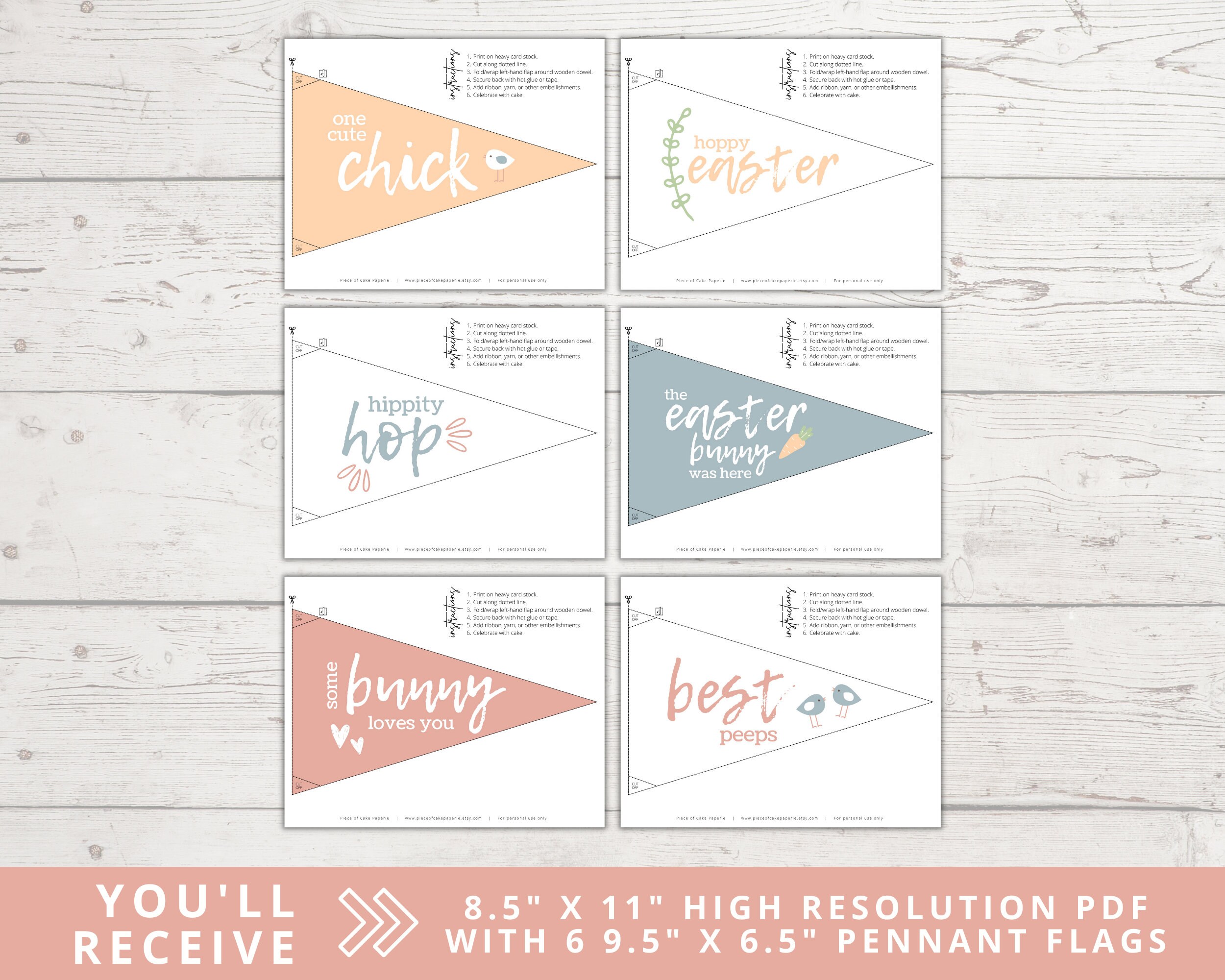 Printable Easter Pennant Flags | Party Decor | Photo Booth Prop ...