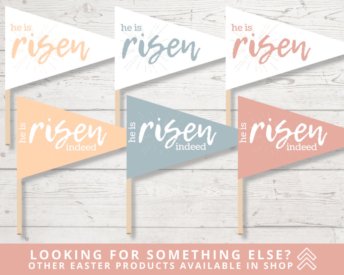 Printable Easter Pennant Flags | Party Decor | Photo Booth Prop ...