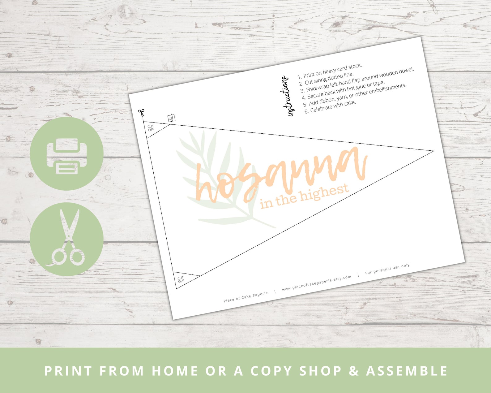Printable "hosanna in the Highest" Palm Sunday Pennant Flags | Kids ...
