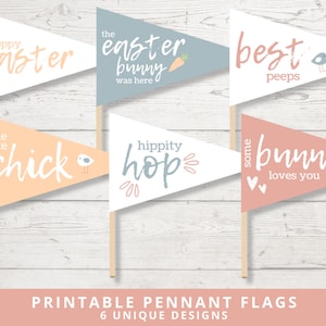 Printable Easter Pennant Flags | Party Decor | Photo Booth Prop ...