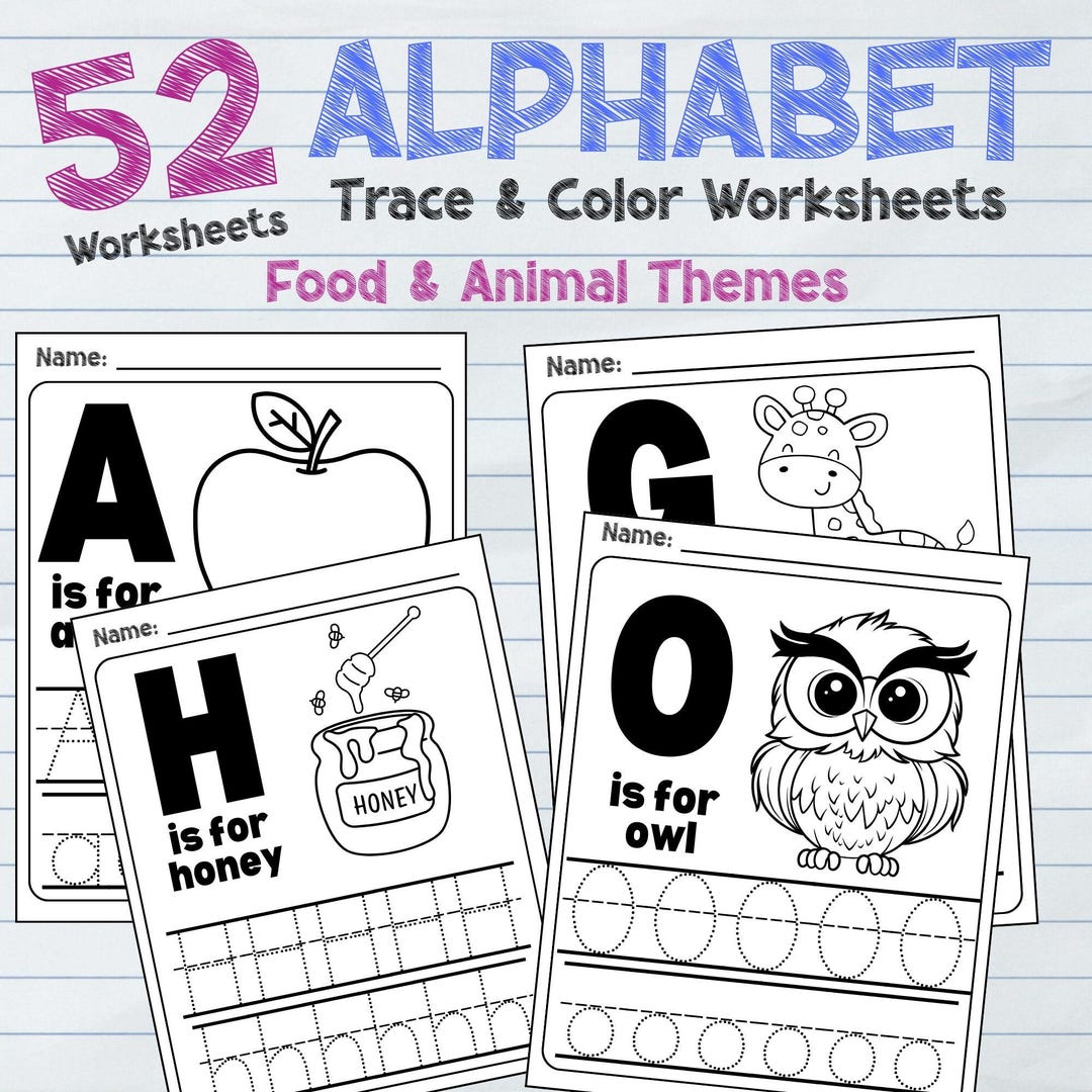 Alphabet Worksheets Printable – Letter Tracing & Handwriting Practice ...