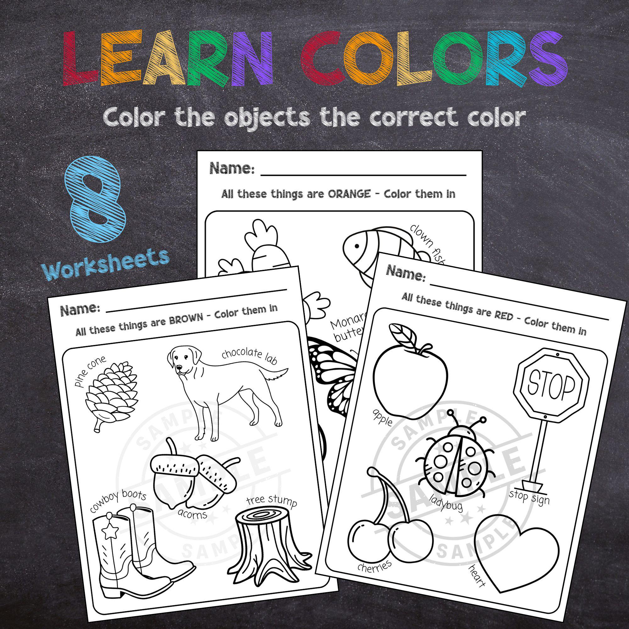 Color Learning Worksheets, Learn Colors, Preschool Printables, Learning ...