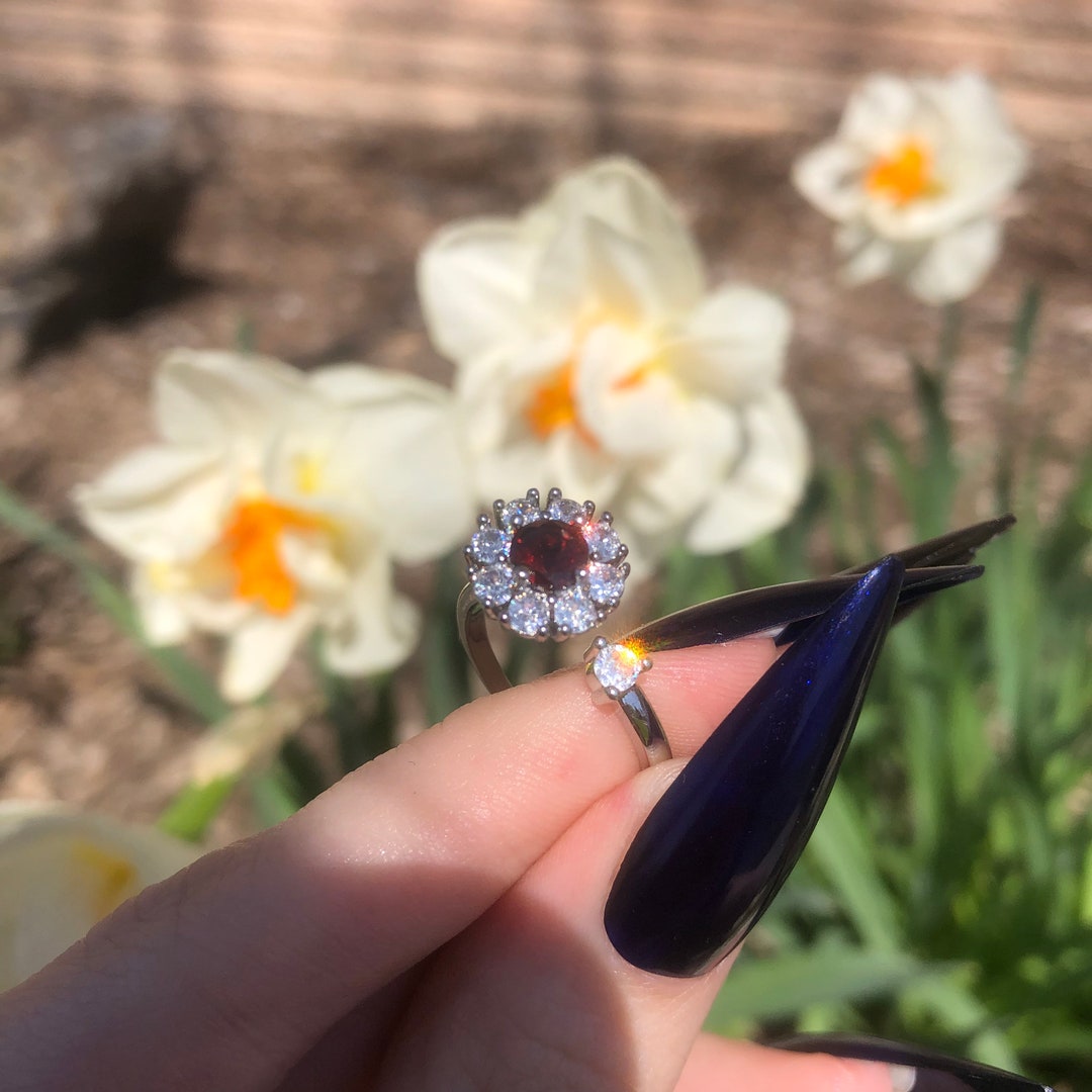 Crystal Fidget Spinning Rings - Etsy