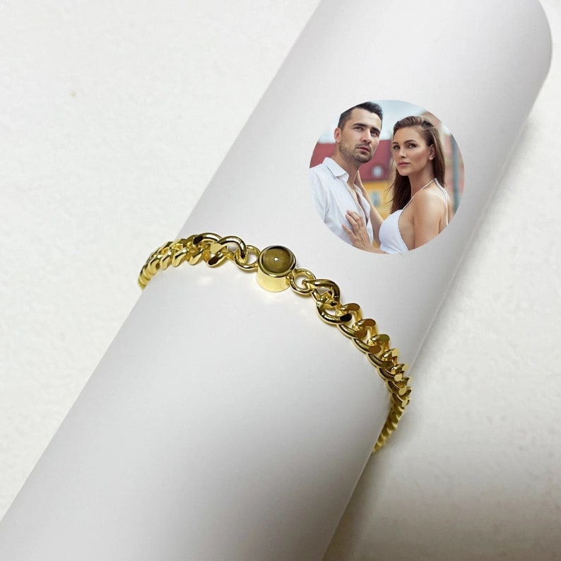 Mens Picture Projection Bracelet Custom Photo Bracelets - Etsy