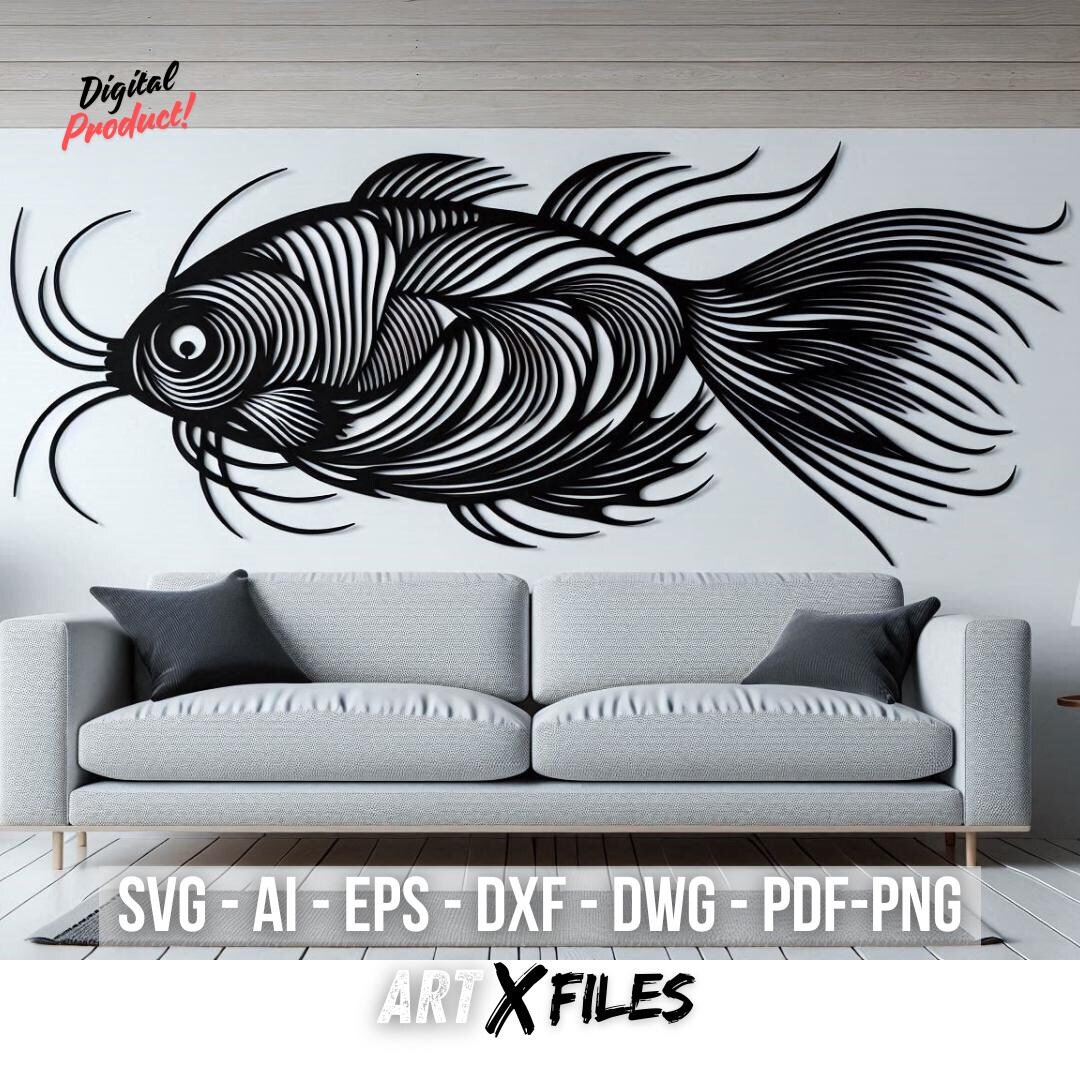 Fish Wall Art: Laser Cut Files, Plasma Cut File (digital Download) - Etsy