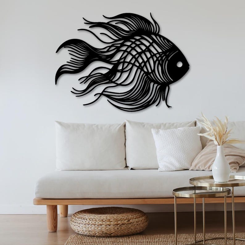 Archivos Svg, Dxf, Dwg, Eps, Ai, Pdf y Png de arte mural con peces ...