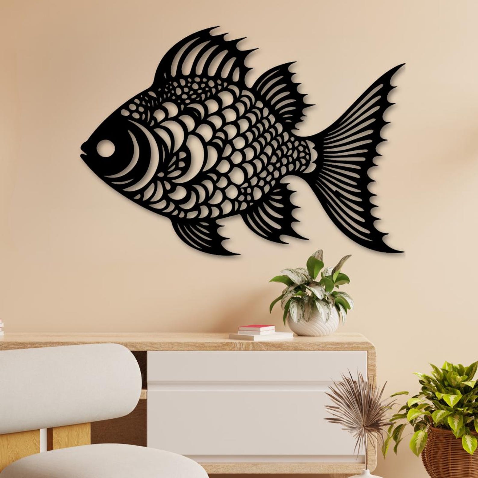 Fish Wall Art Svg, Dxf, Dwg, Eps, Ai, Pdf, and Png Files. Plasma Cut ...