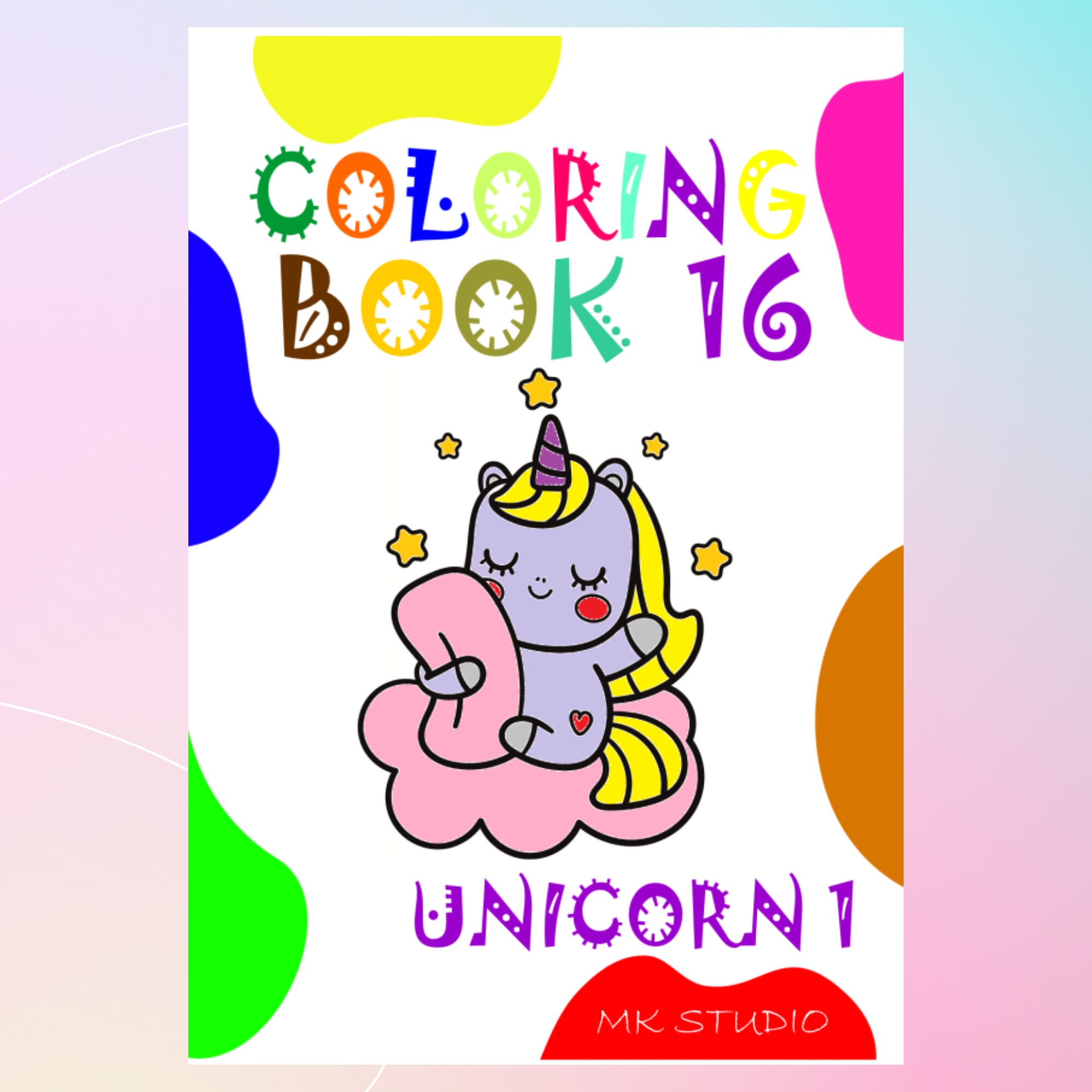 Unicorn Printable Coloring Book Kids Coloring Book Unicorn - Etsy