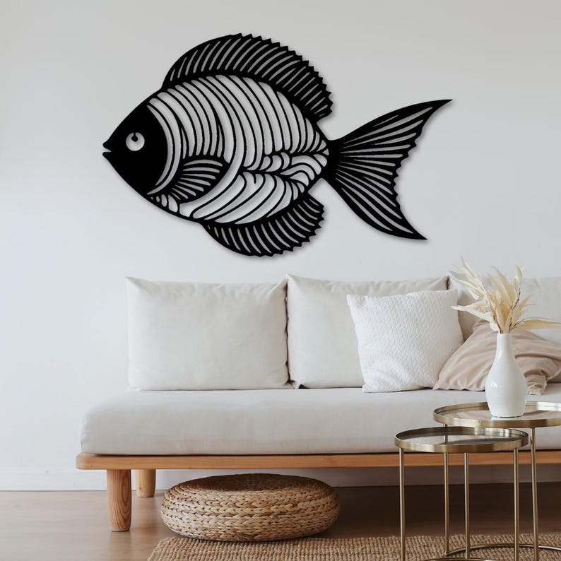 Fish Wall Art Svg, Dxf, Dwg, Eps, Ai, Pdf, and Png Files. Plasma Cut ...