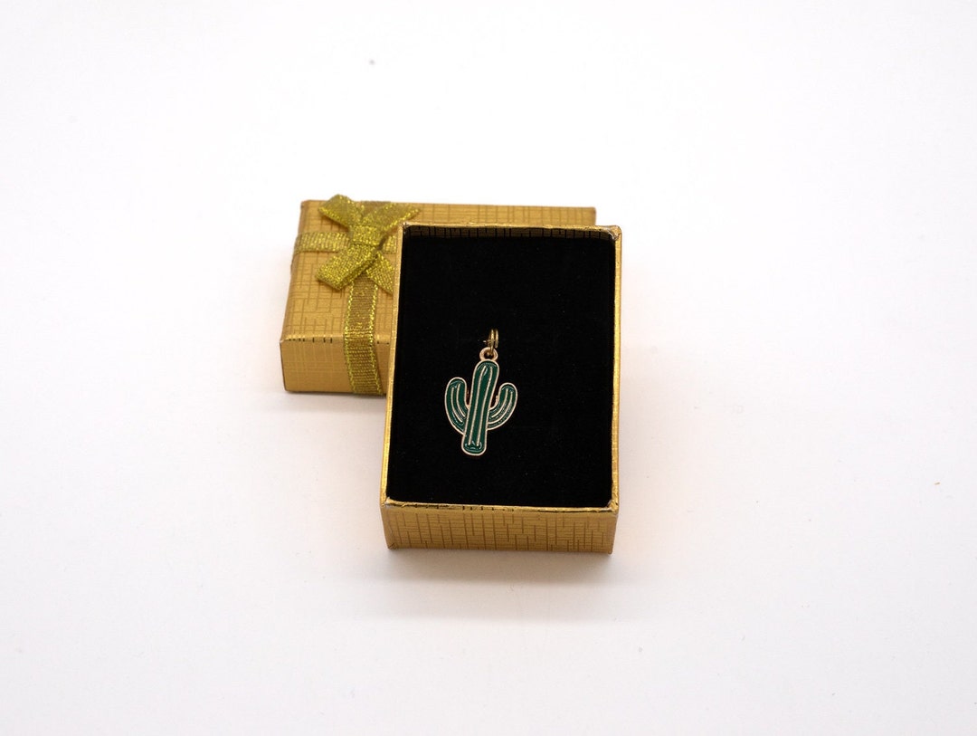 Saguaro Cactus Necklace - Gold Plated & Green - Etsy