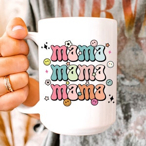 Mama Mug Retro Mug Boho Mom Coffee Mug Mama Mug Gift for Mom Custom ...