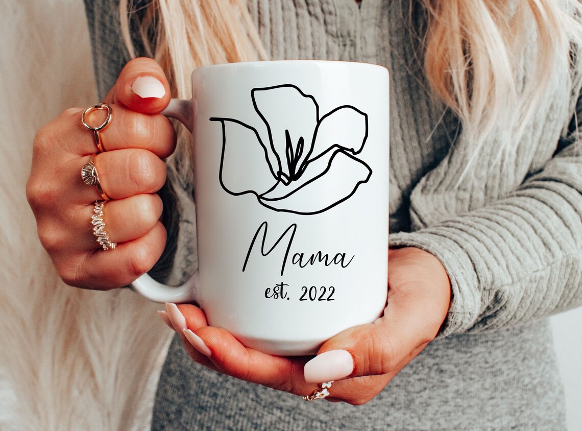 Mama Aesthetic Mug Floral Mug Aesthetic Mug Custom Mom Mug - Etsy